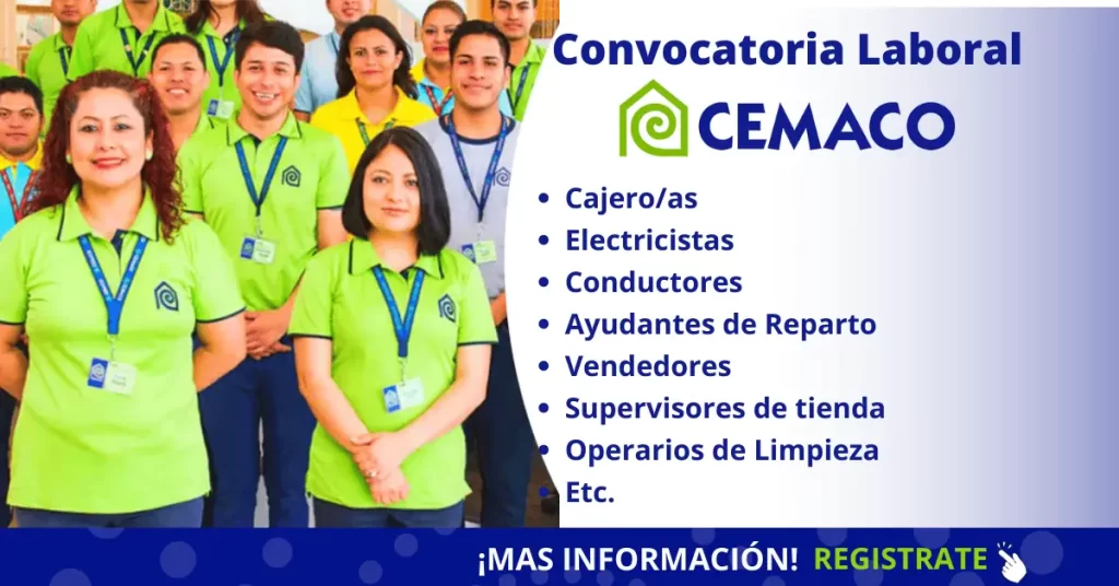 CEMACO Nueva Convocatoria – ams.tuopcionlaboral.com